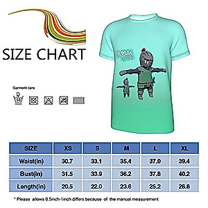 Teen Boys and Girls with Round Neck T-Shirt, 3D Print with Human Fall Flat for Teengers,Boys,Girls.3-X-Small