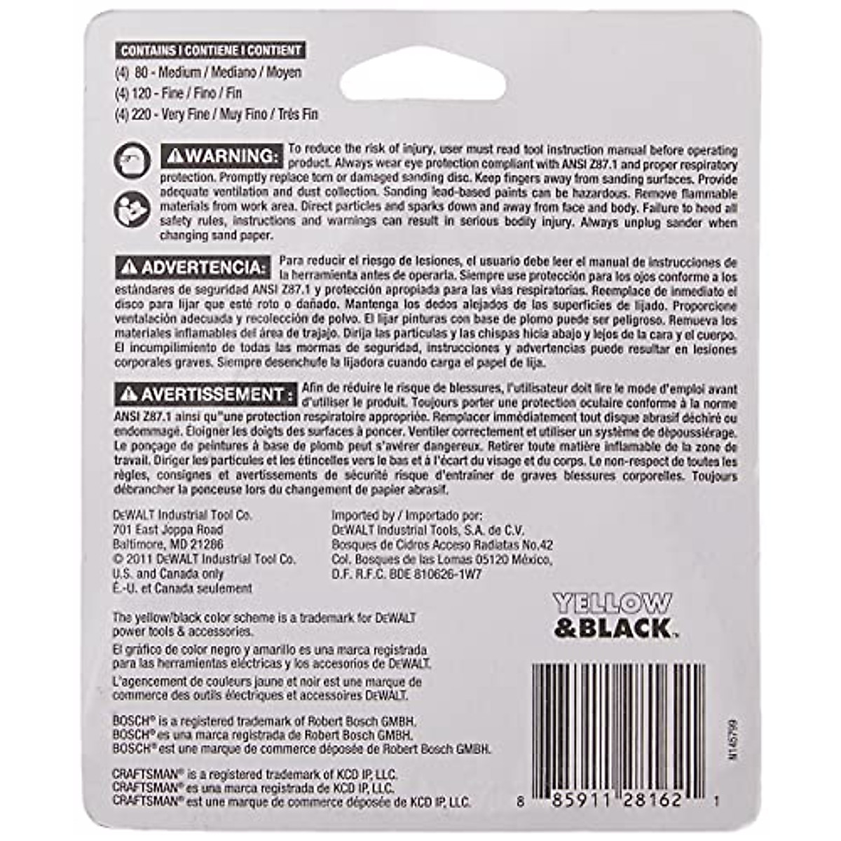 DEWALT Sandpaper Assortment, Hook and Loop Triangle, 12-Pack (DWASPTRI)