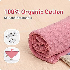 Knirose Newborn Baby Loveys Security Blanket Muslin Soft & Breathable,Organic Cotton Goose Lovies for Baby New Born Boy Girl Unisex Baby Unique Neutral Gifts for Babies Newborn Toddler