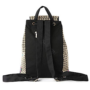 Goodhan Vintage Women Embroidery Ethnic Backpack Travel Handbag Shoulder Bag Mochila (S01 - Size Biggest - Pink - Material Upgraded)