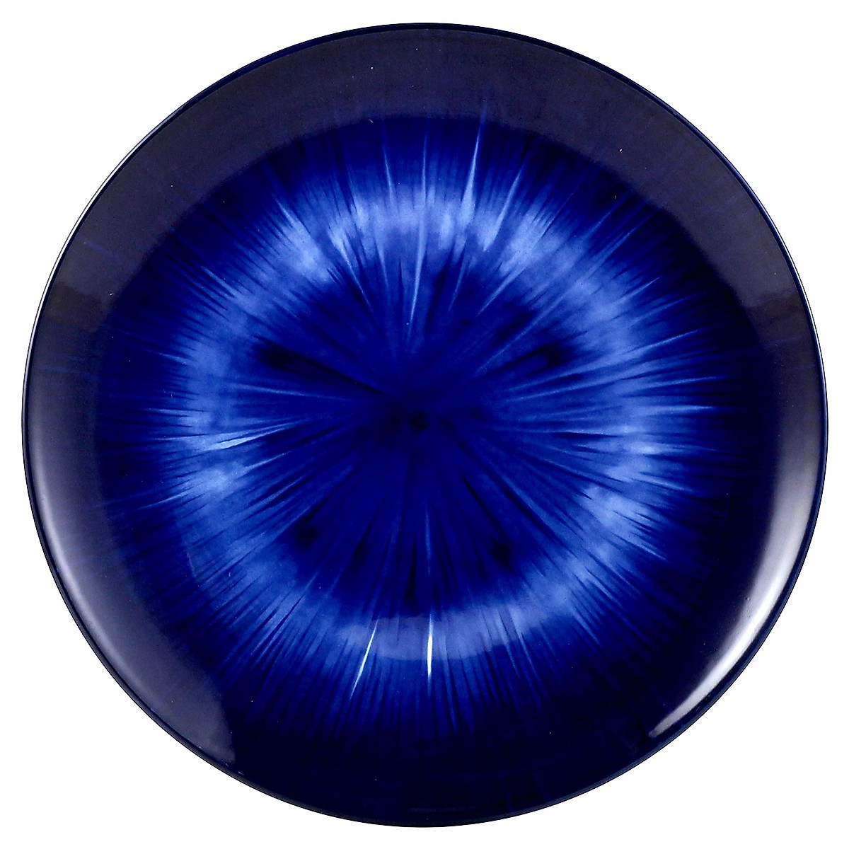 Bestone 12 Piece Round Kitchen Dinnerware Set,Plates and Bowls sets,Dishes, Plates, Bowls, Dish Set，Plates and Bowls,Service for 4, Chip Resistant Porcelain (Dark Blue)