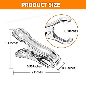 Nagoofun 40 Pack Garden Clips, Row Cover Clips for Netting, Garden Clamps Made of Stainless Steel, Have a Strong Grip to Secure the Plant Covers or Shade Cloth on Garden Hoops or Greenhouse Frame