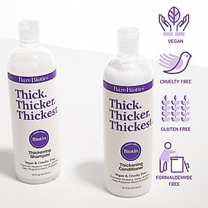 BARE BIOTICS Thick. Thicker. Thickest. Thickening Conditioner, 16 fl. Ounces
