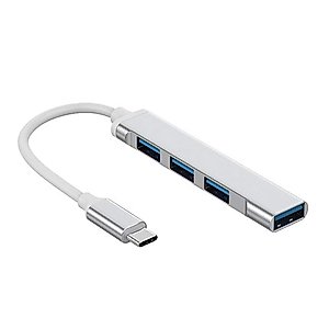 SHYPT USB Hub Type-C to 4 USB HUB Expander Thin Mini Portable 4-Port USB 3.0 Hub PC Computer Accessories