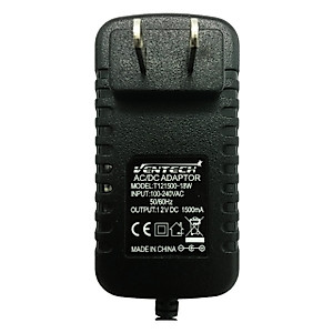 12V 1.5A Power Supply Adapter 100-240V AC to DC 12V Transformers, Switching Power Supply for 12V 3528/5050 LED Strip Lights 18W More Than Regular 12 Volt 1Amp 1a 2.1mm X 5.5mm Security CCTV VENTCH