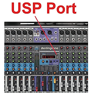 Berlingtone BR-20MX- 20 Channel Professional Bluetooth Studio Audio Mixer - DJ Sound Controller, USB MP3 Player, PC Recording,18 Microphone Jack, 48V Phantom Power, 24BIT Digital Effect, Unpowered