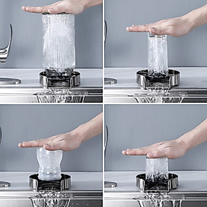 GAGALIFE Glass Rinser for Kitchen Sink Brushed Nickel, Kitchen Sink Accessories, Bar Glass Rinser, G86066BN