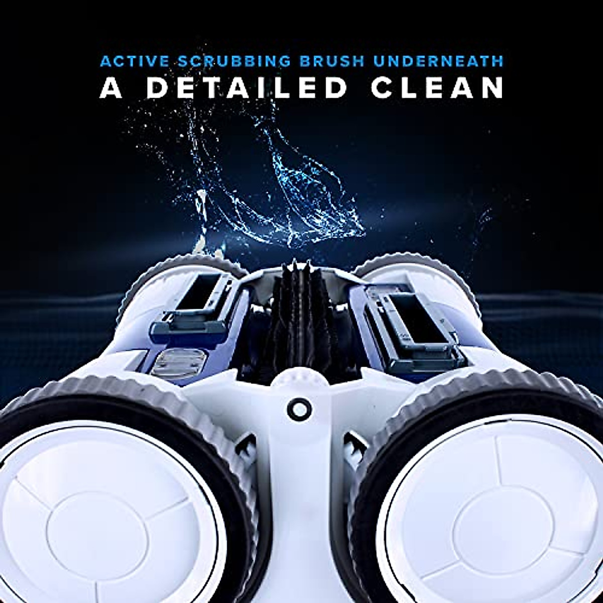 Aquabot X4 Robotic Pool Cleaner with Active Scrubbing Brush, AutoX Pool Mapping, Dual High Capacity Filters, Wall Climbing, and 2 Year Warranty
