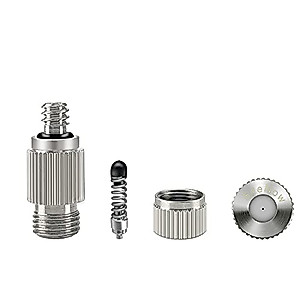 High Pressure Misting Nozzles for Outdoor Cooling System Outdoor Cooling Nozzle, UNC 10/24 Stainless Steel Misting Nozzles 0.012" Orifice (0.3mm), Silver Tone,30 Pcs