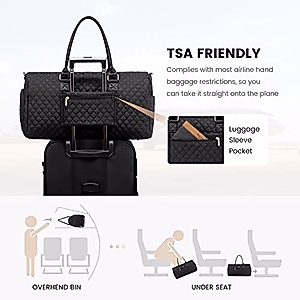 JFFD Travel Duffle Bag, Weekender Bag for Women, Carry on Overnight Bag with Shoe Compartment, Gym Duffel Bag with Wet Pocket, Mommy Hospital Bags for Labor and Delivery