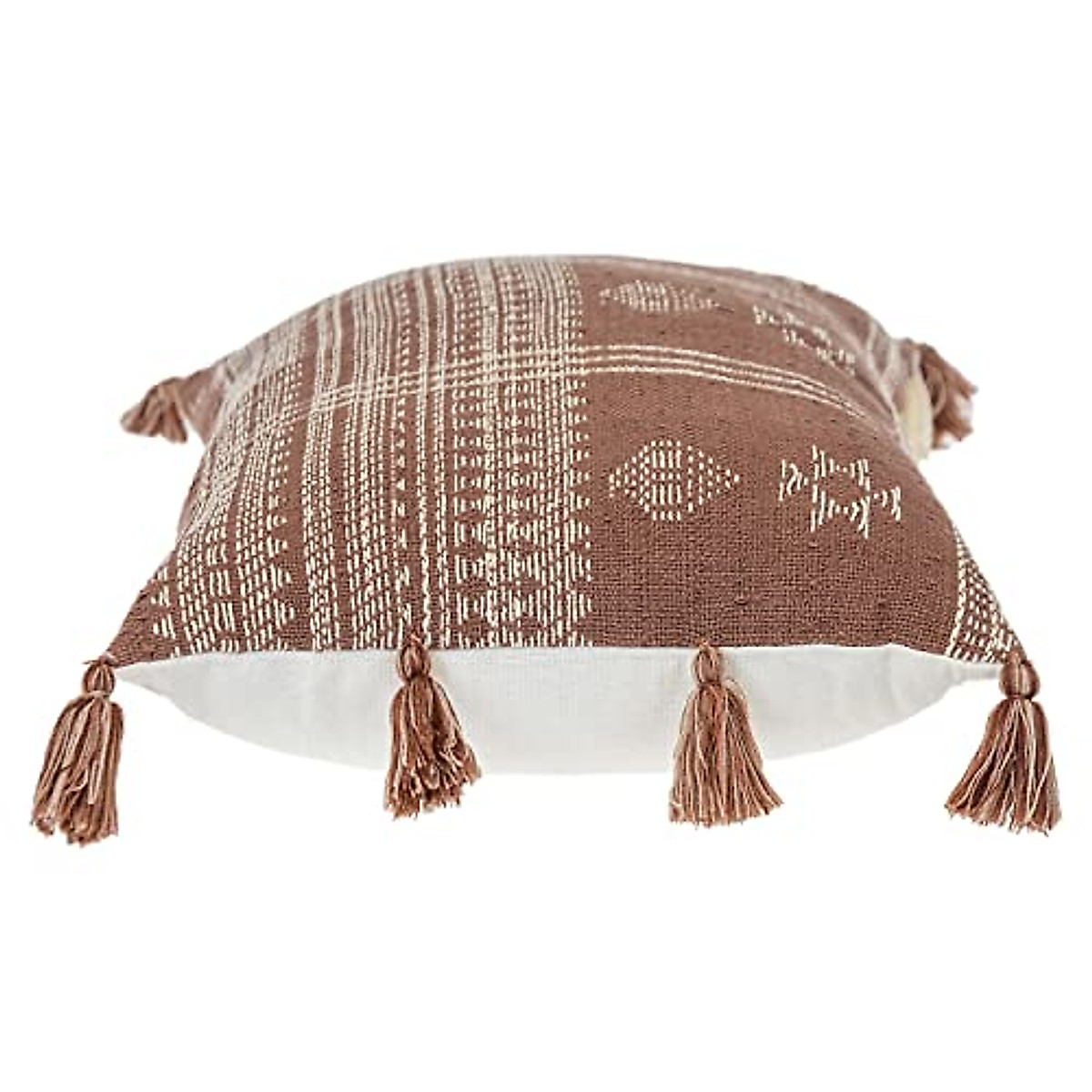Parkland Collection Transitional Tribal Brown 14" x 20" Pillow