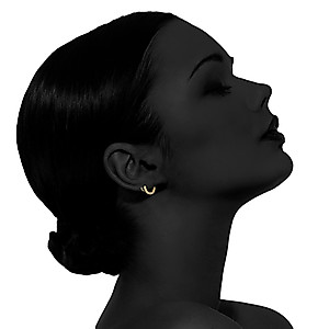 Spiral Hoop Twist Double Earrings - 14K Gold Helix Spiral Earrings, Double Piercing Earrings, Faux Double Hoop Earrings, Tiny Twist Earrings for Women (Gold - 2.5mm)