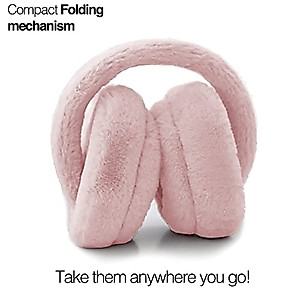 Acuvar Wireless Bluetooth 5.0 Rechargeable Over The Ear Headphone Earmuffs with Extra Soft and Warm Fabric, Microphone, Powerful Surround Stereo Bass and Passive Noise Cancelling (Pink)