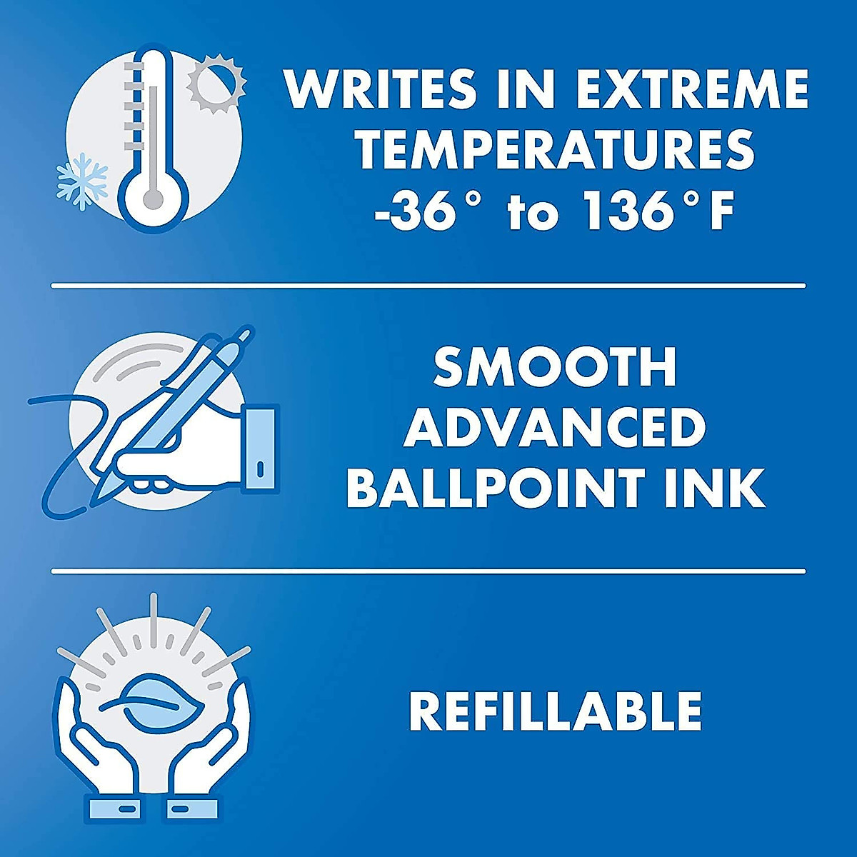 PILOT Acroball Colors Advanced Ink Refillable & Retractable Ball Point Pens, Medium Point, Black Ink, 6 Pack