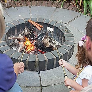 Campfire Forks 41 L Cast Iron Cooking Marshmallow Roasting Cookware for Families Scouts Hotdog Hot Dog Weenie (4 Pack)