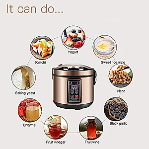 MLGB 6L Black Garlic Fermenter, Kimchi machine,Sweet Rice Wine Maker Full Automatic,Natto Maker,Yogurt Pot, FCC UL Listed