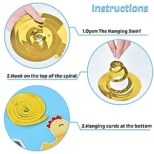 WERNNSAI Farm Animals Hanging Party Decorations - Barnyard Theme Party Supplies Hanging Swirl for Kids Birthday, Baby Shower Decor