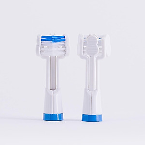 Triple Bristle Replacement Brush Head Refills | Innovative 3 Head Design | Compatible with Triple Bristle Brand Sonic Toothbrush | Color Changing Indicator Bristles | 2 Pack (Blue)