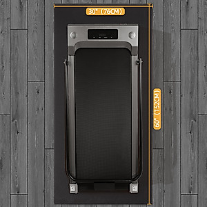 Fitvids High Density Home Gym Treadmill Exercise Bike Equipment Mat, 1/4" Thick, 30" x 60" (2.5 x 5FT)