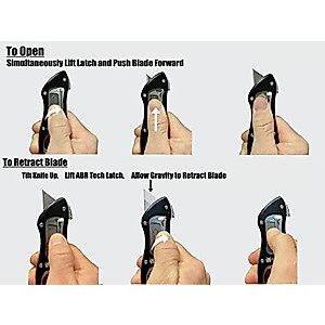 Tako X2- Retractable Utility Knife, Quick Change, Instant Extra Blade Access, Box Cutter, Pocket Knife, Compact