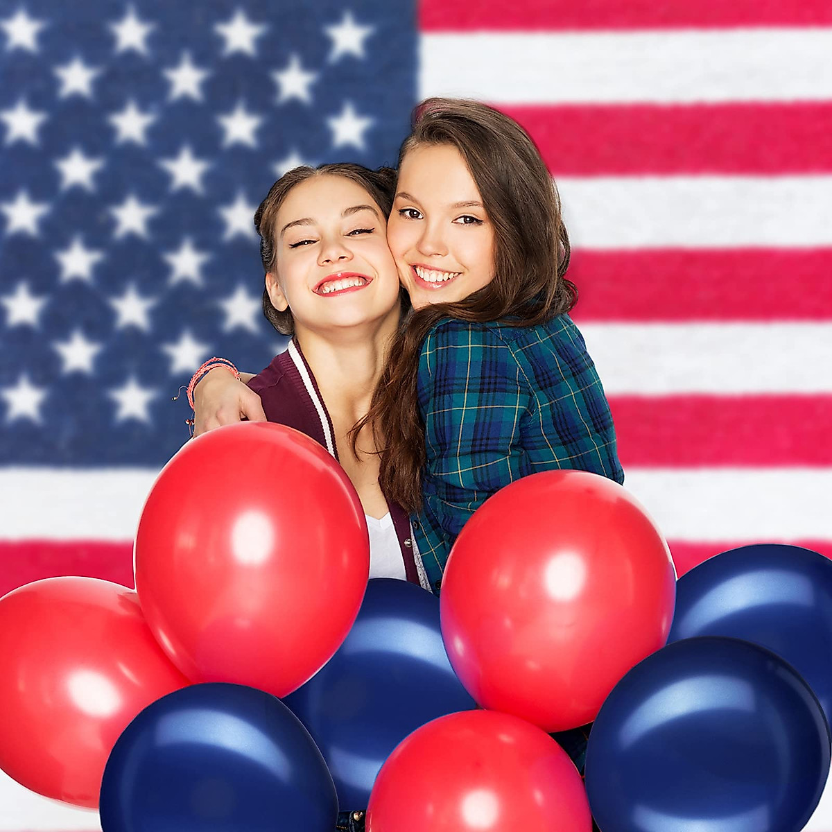 100 Pieces Latex Balloons Different Sizes 18/12/10/5 Inch Party Balloon Kit for Valentines Birthday Baby Shower Wedding Bride Graduation Party Decoration (Navy blue)