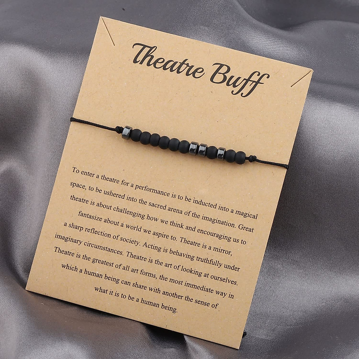 MAOFAED Theatre Morse Code Bracelet Theatre Nerd Gift Theatre Musical Lover Gift Drama Teacher Gift (theatre buff code br)