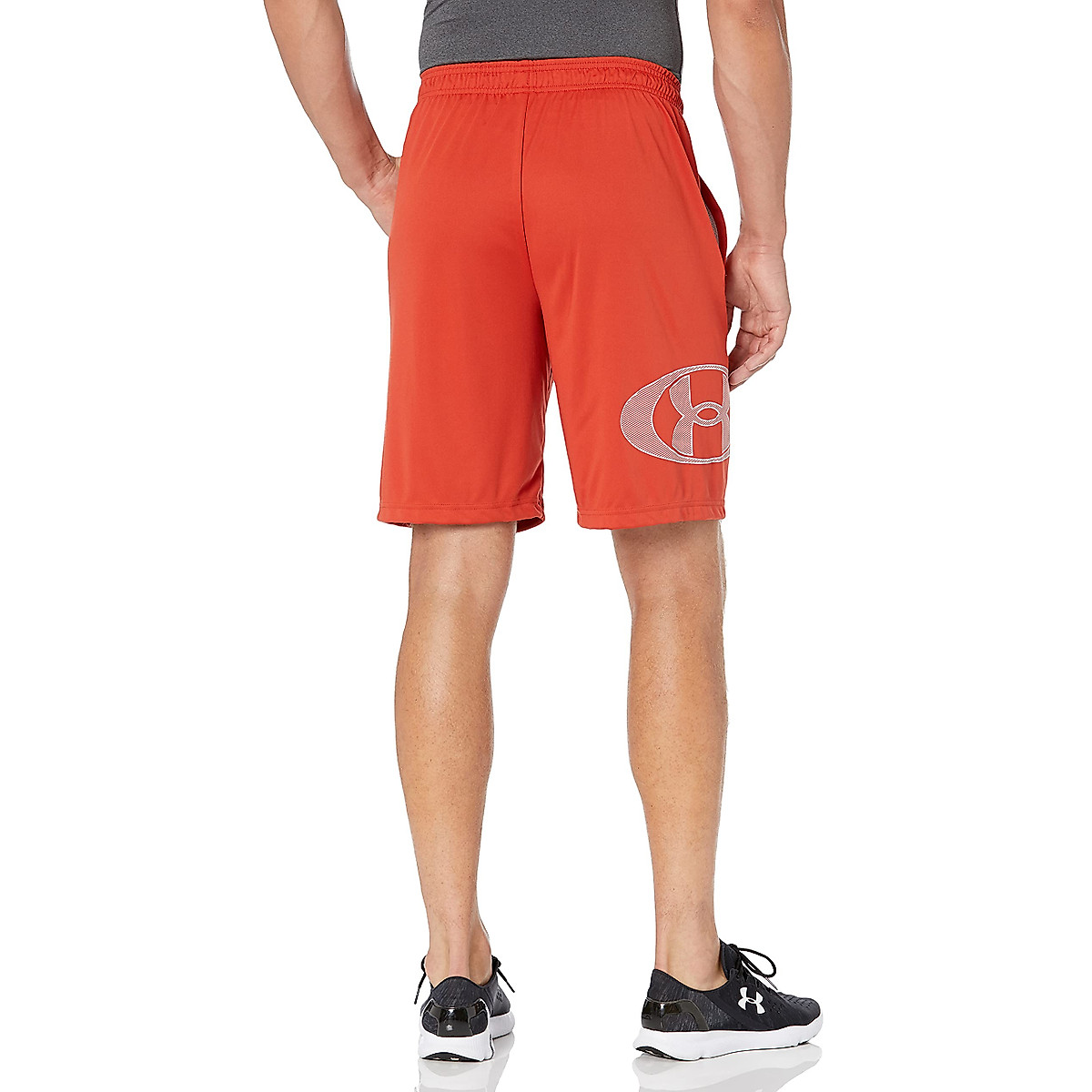 Under Armour Men's Tech Lockertag Shorts, Radiant Red (839)/Halo Gray, Large
