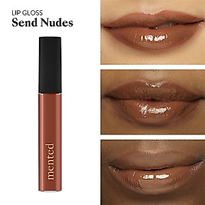 Mented Cosmetics Lip Gloss for Women Tinted Lip Balm Stain, Long Lasting Buildable Moisturizing Lipgloss Lipstick Topper, Made in USA, Cruelty Free Vegan Makeup, Send Nudes