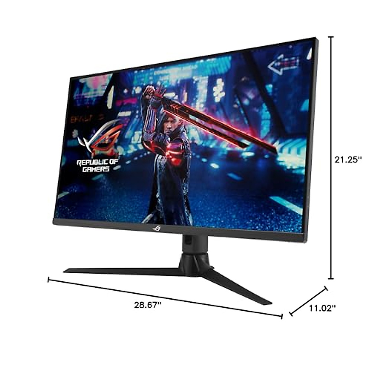 ASUS ROG Strix 32” 1440P Gaming Monitor (XG32AQ) - QHD (2560 x 1440), Fast IPS, 175Hz (OC), 1ms, G-SYNC compatible, Variable Overdrive, Eye Care, DisplayHDR 600, DisplayPort, HDMI, USB, 96% DCI-P3