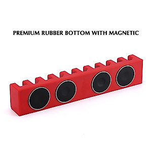 EMENTOL Red Magnetic Plier/Wrench Holder,Tool Organizer,10 Plier Organizers,Modular Screwdriver Organizers