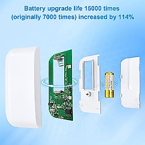 SanJie Door Chime, Door Open Contact Sensor Alarm for Business/Store/Home/Office When Entering, with 600 FT Range,55 Chimes 5 Adjustable Volume 2 Receivers +2 Sensors