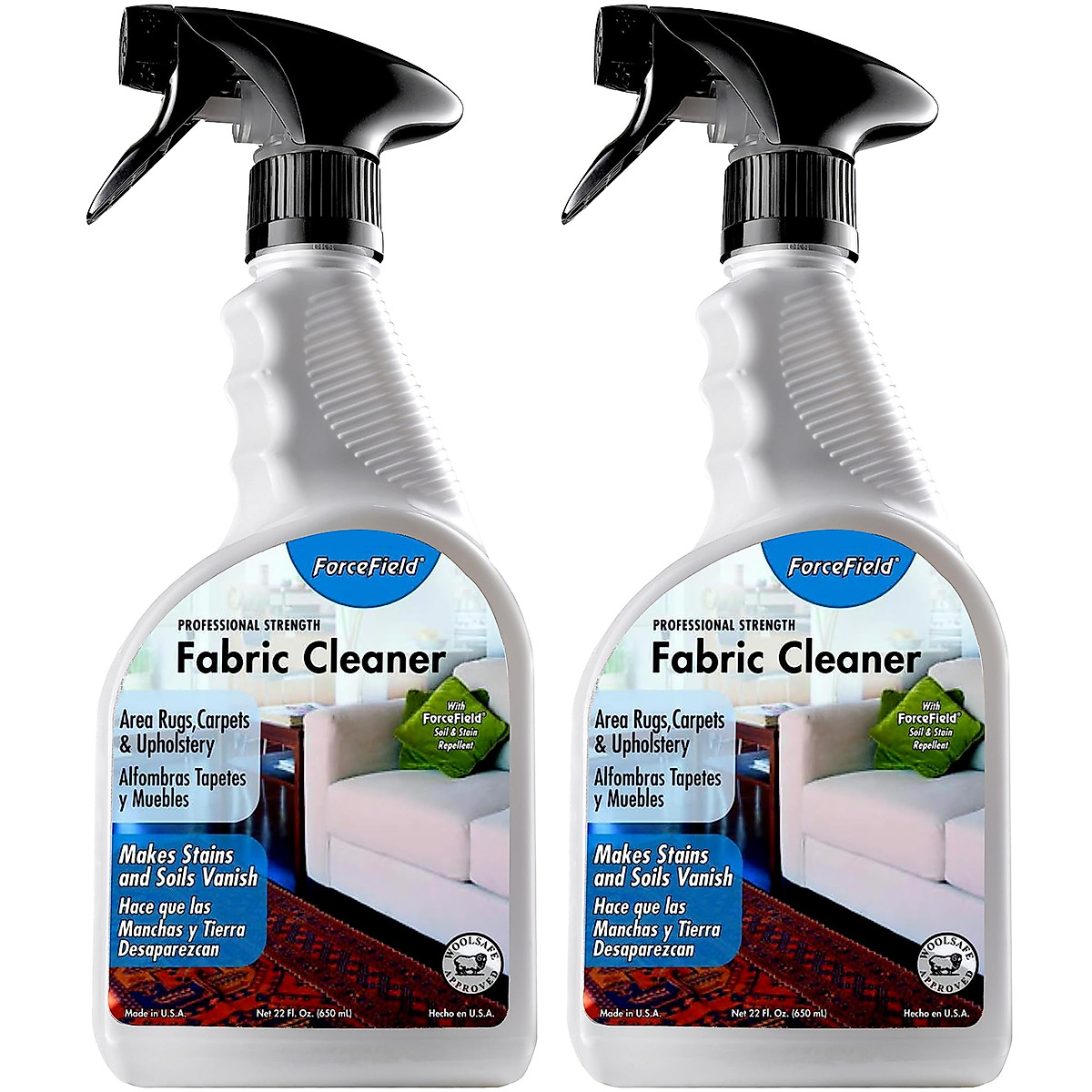 ForceField - Fabric Cleaner - Remove, Protect, and Deep Clean - 22oz (2 Pack (22oz))