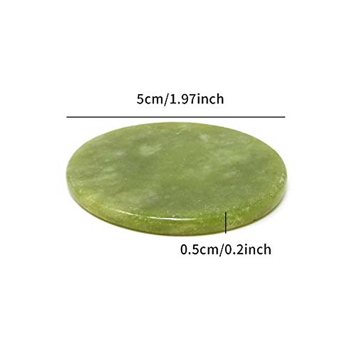 Honbay 6PCS Round Jade Stone Fake Eye Lash Bases Stands Holders for Eyelash Extension