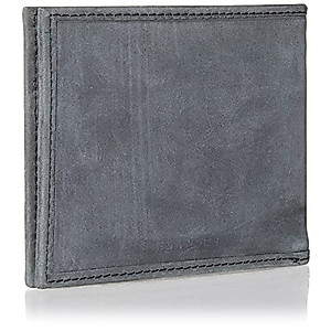 Lucky Brand Men's Bifold Wallet (Available in Cotton Canvas, Flag Embossed Leather-Black, One Size