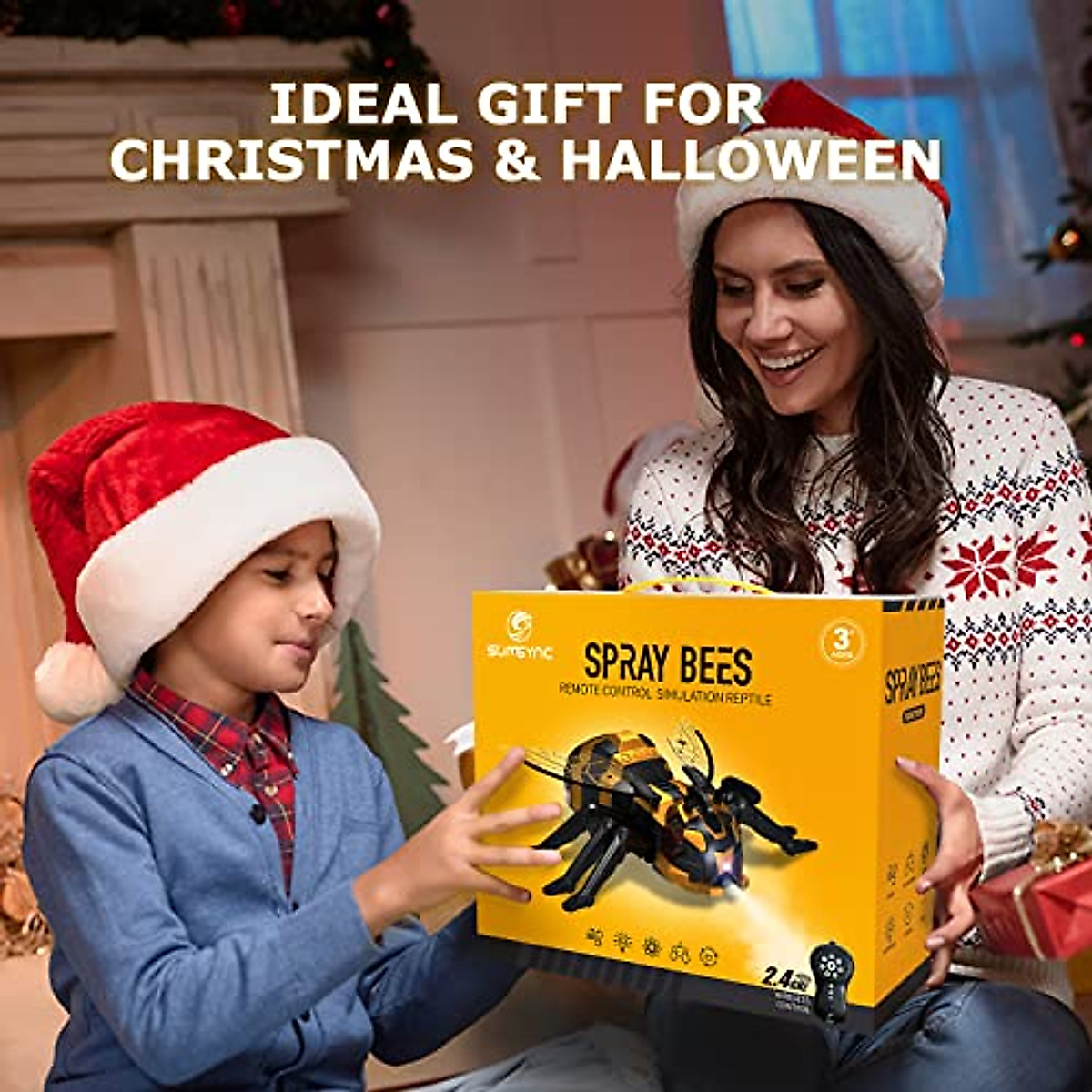 Remote Control Bee Kids Toys - Realistic RC Bee Robot, Robot Toys for Kids with Music, LED Light, Toys for 3 4 5 6 7 8 9 10 11 12+ Year Old Boys/Girls, Gifts for Christmas Easter Halloween, Birthday