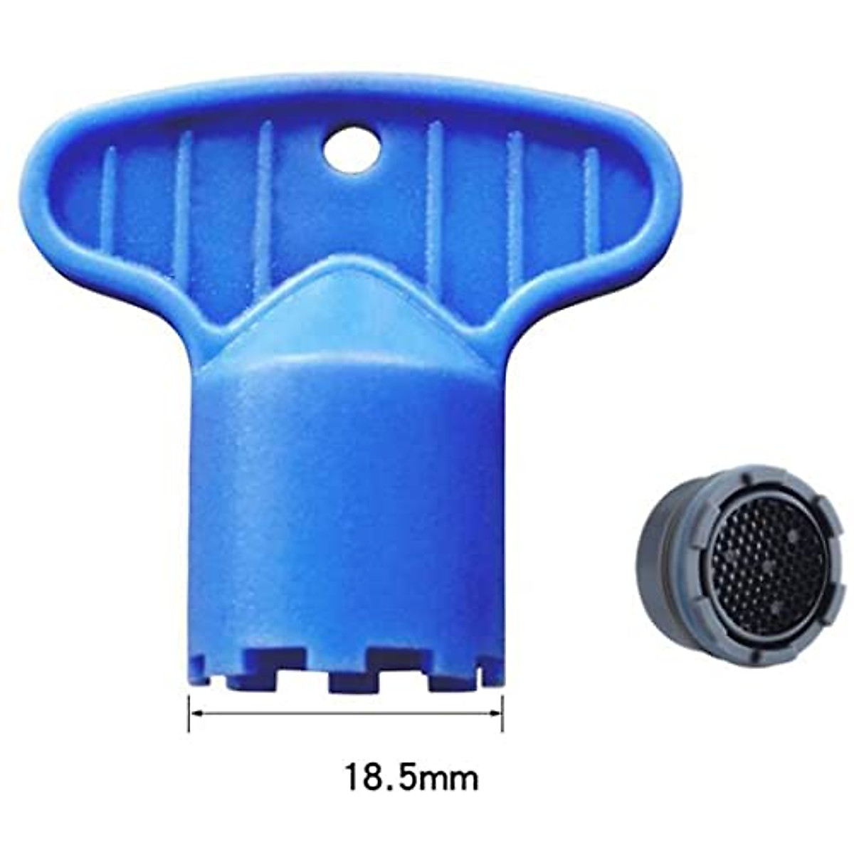 5 pcs/Set 2.2GPM Cache Faucet Aerator Key with 5 Pieces Faucet Aerator Removal Wrench Tool Practical Design, as shown