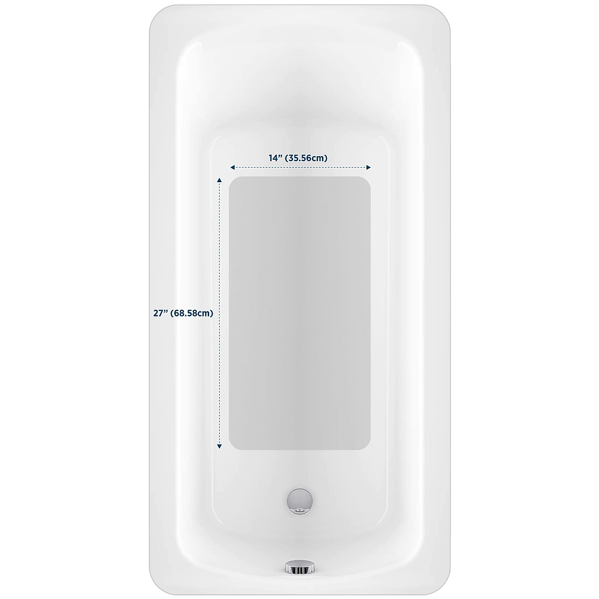 Kahuna Grip™ 14x27 Non-Slip Bath & Shower Mat - Clear