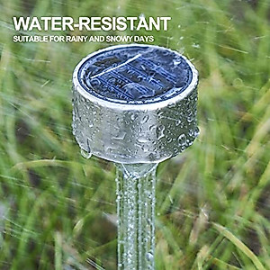 QEEPGG Solar Outdoor Lights, 12pcs Solar Lights Waterproof, Stainless Steel Lampshade LED Light, Multi-Color Changing Solar Landscape Lights for Lawn, Patio, Yard, Walkway, Driveway and Garden