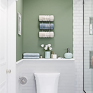 Wallniture Boto Bathroom Towel Rack Wall Mounted Bathroom Organizer, Bath Towel & Hand Towel Holder, 3 Sectional Bathroom Storage Rack Chrome Straight Shape