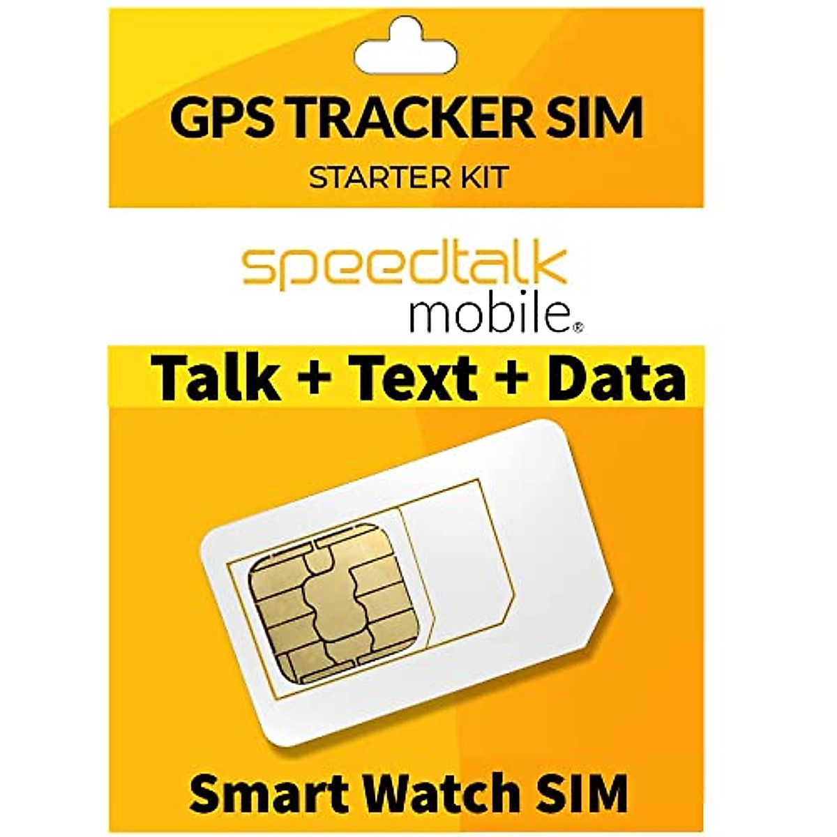 SpeedTalk Mobile GPS Tracker SIM Card Starter Kit | 3 in 1 Universal Simcard: Standard, Micro, Nano for Kids Senior Pet Car Fitness Activity 5G 4G LTE Tracking Devices | No Contract
