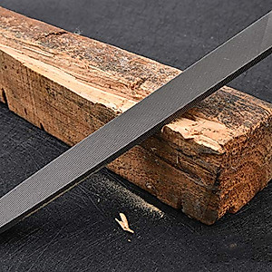 KALIM 8 Inch Flat Hand File with High Carbon Hardened Steel, Ergonomic Grip, Plastic Non-Slip Handle …