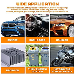 Plastic Welder 100W 110V Plastic Welding Kit Hot Stapler Car Bumper Repair Kit, Plastic Welder Machine Tool with 600PCS Hot Staples, Plier & Knife, 2S Quick Heating Plastic Welder Gun