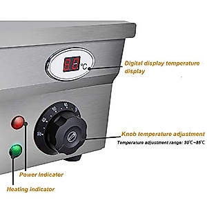 2000W Commercial Buffet Electric Food Warmer, Electric Countertop Food Warmer, Perfect for Restaurants, CE/FCC/CCC/PSE