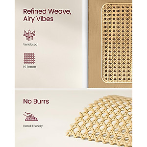 VASAGLE 5-Tier Corner Shelf Stand, Boho Corner Bookshelf with Polyrattan Sides, Plant Stand for Living Room Bedroom Study Kitchen, Oak Beige ULLS588Y57