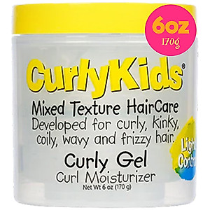 CurlyKids Curly Gel Curl Moisturizer - Hydrating Styling Gel for Kids Curly and Wavy Hair - Frizz Control, Shine Boost, Sulfate & Paraben-Free Formula | Effortless Hold Perfect for Ponytails, Bobs