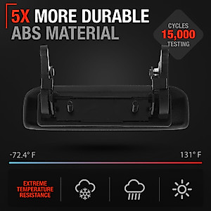 TRUBUILT1 AUTOMOTIVE Tailgate Handle Assembly - Compatible with 1998-2011 Ford Ranger - Tail Gate Replacement Handle in Textured, Plastic - OEM 1L5Z9943400AAA, 77872, FO1915109