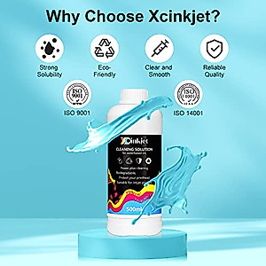 XCinkjet 500ml printhead Cleaning kit for HP Epson Canon Brother 8600 8610 8620 6700 8625 wf-7720 et-2760 wf-3640 Printer Nozzle Cleaner