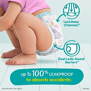 Pampers Training Pants - Easy Ups Girls & Boys - Size 5T-6T, 80 Count, My Little Pony Potty Underwear (Packaging May Vary)