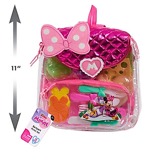 Disney Junior Minnie Mouse 18-piece Backpack Picnic Set, Dress Up and Pretend Play, Kids Toys for Ages 3 Up, Amazon Exclusive by Just Play