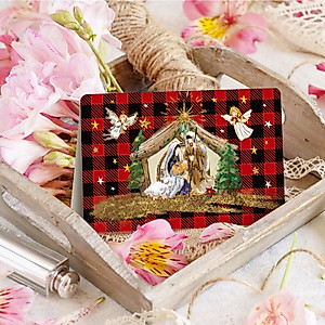 Artoid Mode 36 Pack Angels Cabin Christmas Thank You Cards Church Xmas Tree Greeting Cards Gift With Envelope Sticker Blank Note Cards for Birthday Wedding Baby Shower Bridal Shower, 4 x 6 Inch